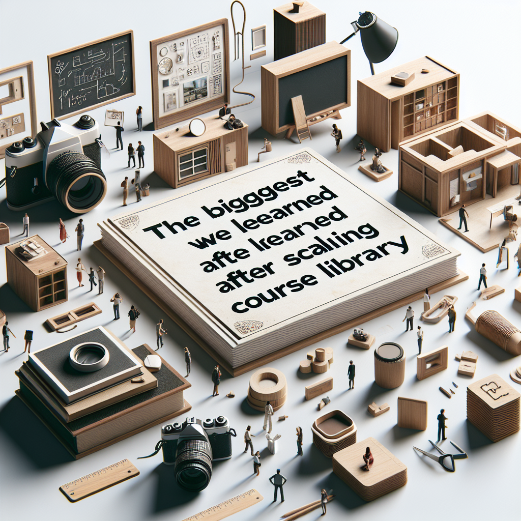 The Biggest Lesson Learned From Scaling Our Course Library